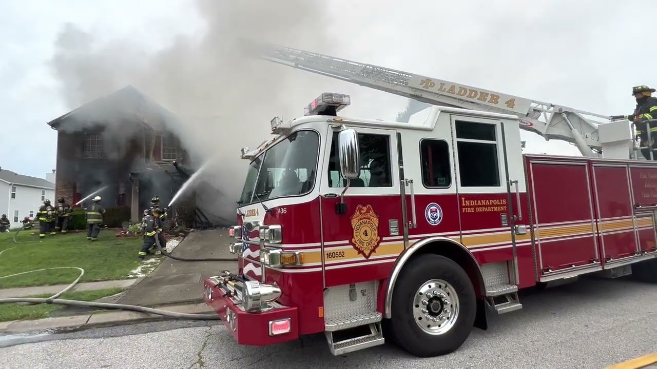 IN Firefighters Switch to Exterior Operations at House Fire | Firehouse