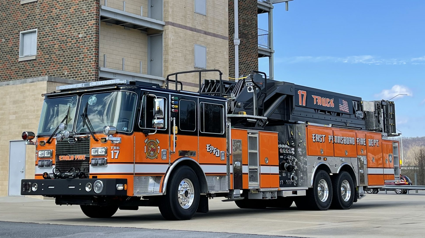 East Pennsboro, PA, Fire Dept. Tower Ladder Built by KME Fire Apparatus ...