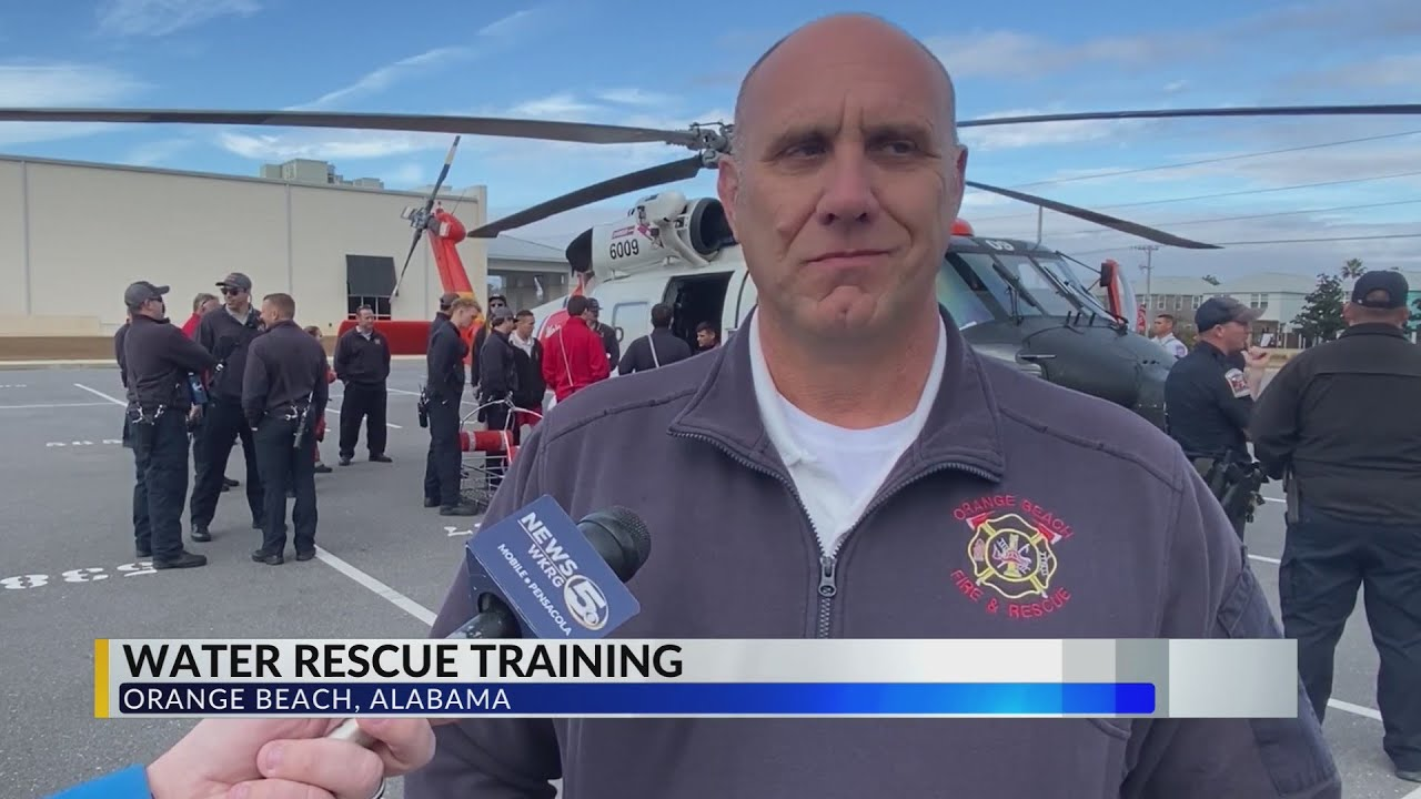 Orange Beach, AL Firefighters and Coast Guard Train for Water Rescues ...