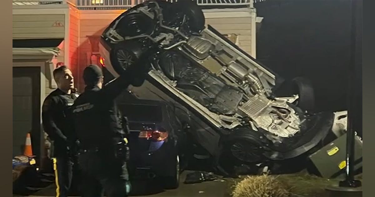 Shortly After 23 Started Stolen Car Drops From Road Onto North Caldwell Nj Vehicle Garage