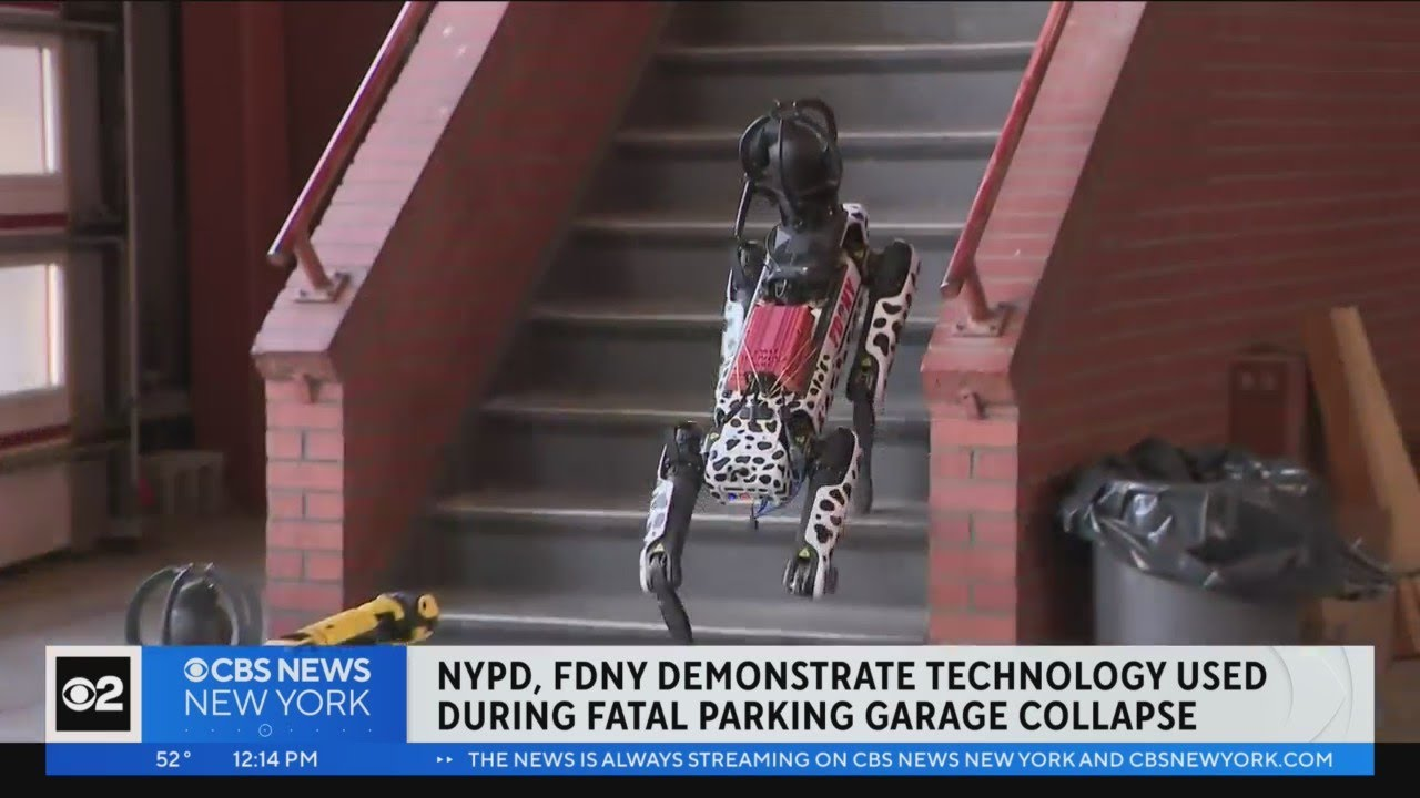 FDNY's Robo-Dog, Bergh, Praised for Searching Collapsed Garage Last ...