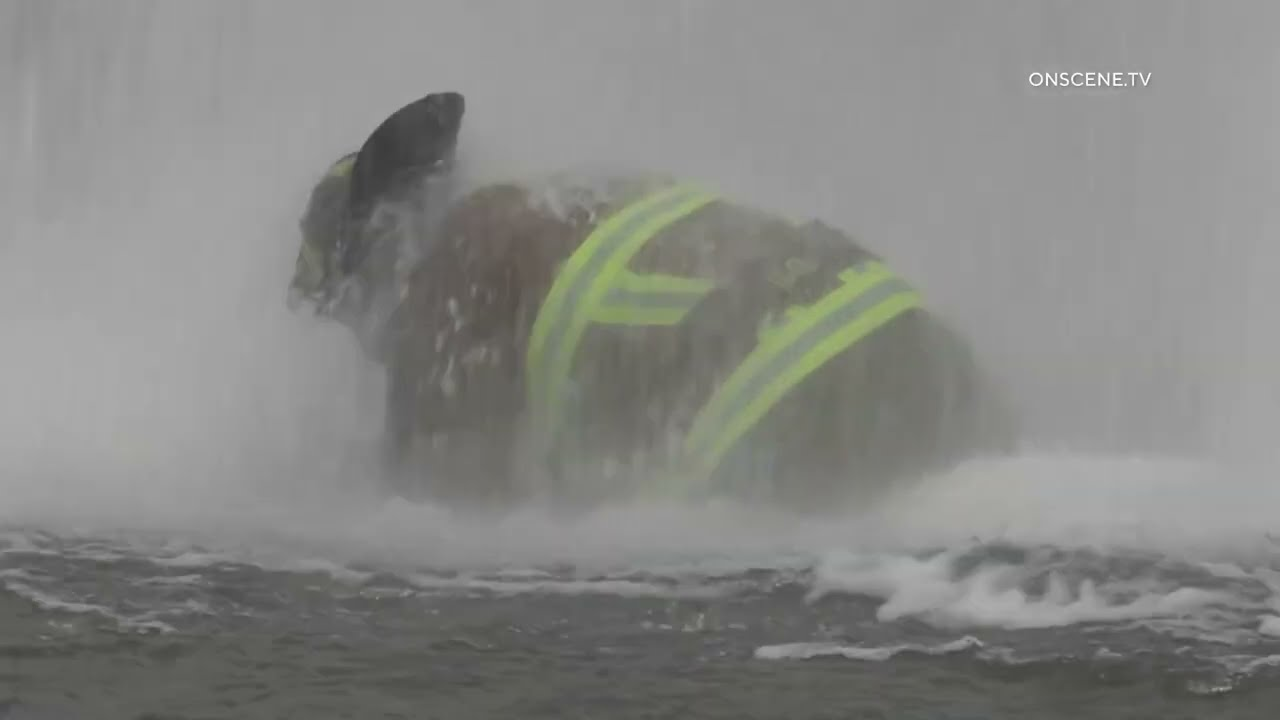 San Diego Firefighters Go Swimming While Trying To Shut Off Sheared ...