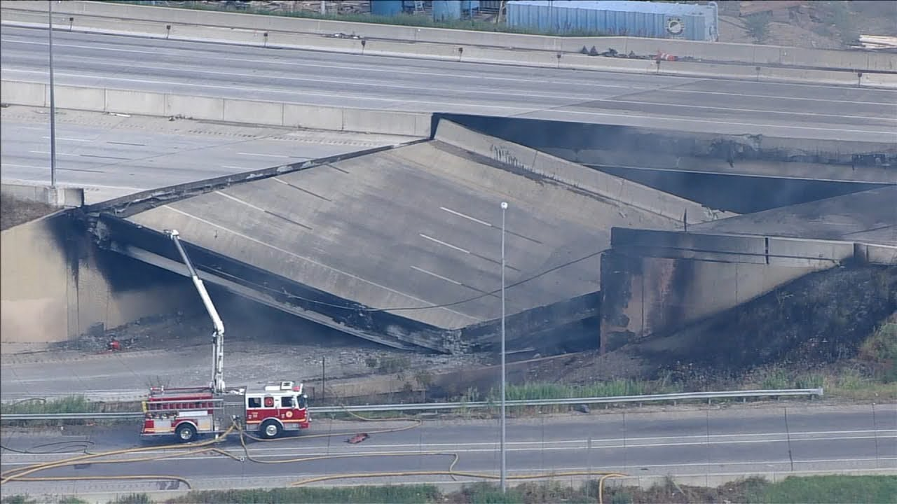 I-95 near Philadelphia Collapsed After Tanker Truck Fire Underneath ...