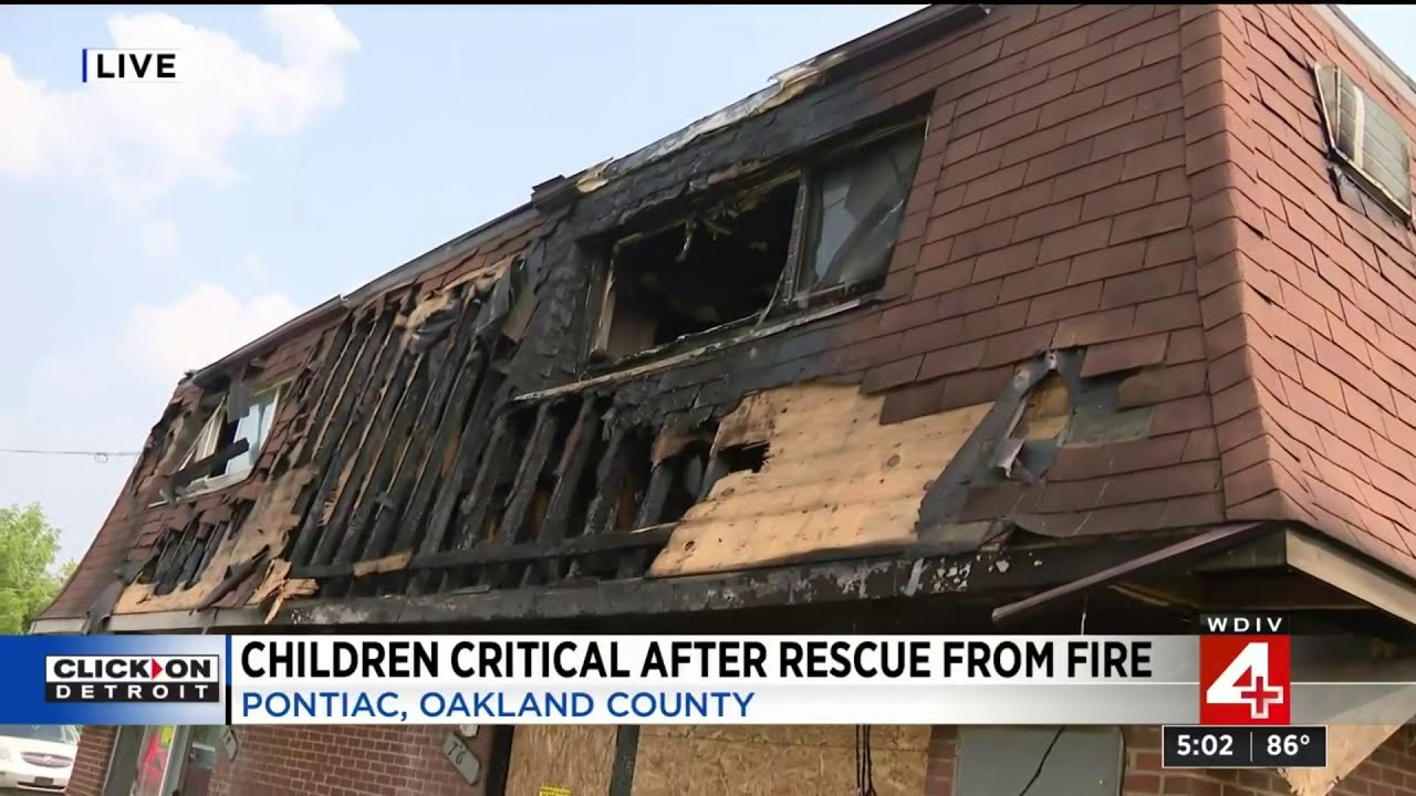 Trapped Children Rescued from Pontiac MI House Fire | Firehouse