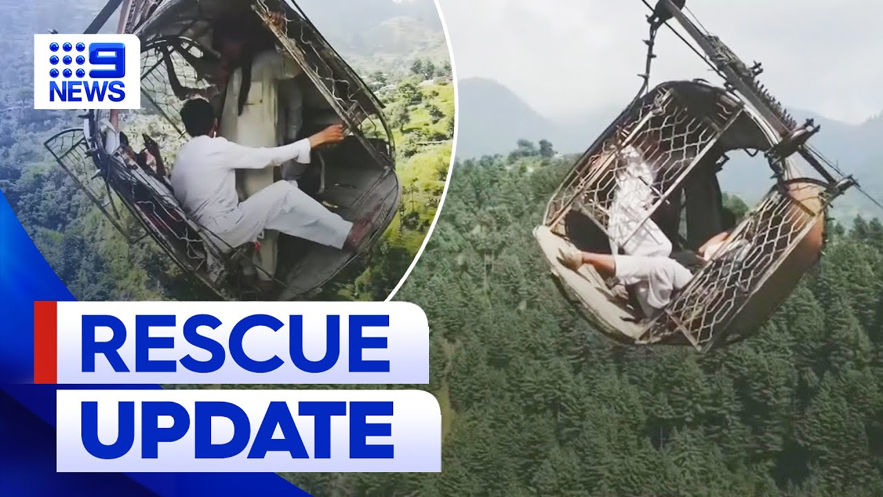 Drone Footage Shows Dramatic Cable Car Rescue in Pakistan | Firehouse
