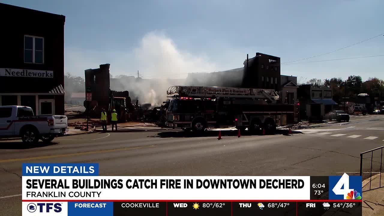 Blaze Destroys Buildings in Downtown Decherd TN | Firehouse