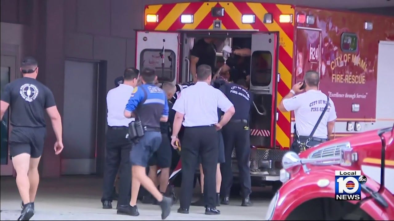 Firefighter with Miami Fire Rescue suffers medical emergency during ...