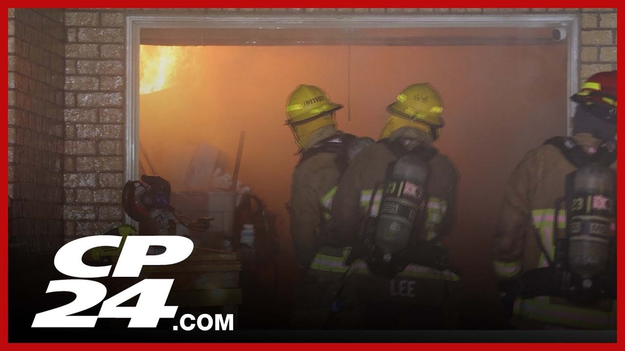 Canadian Firefighter OK After Falling Through Roof | Firehouse