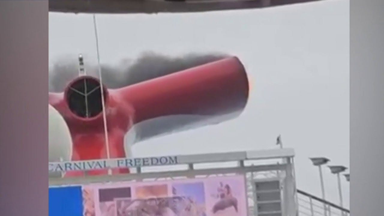 Exhaust Funnel on Cruise Ship Catches Fire | Firehouse