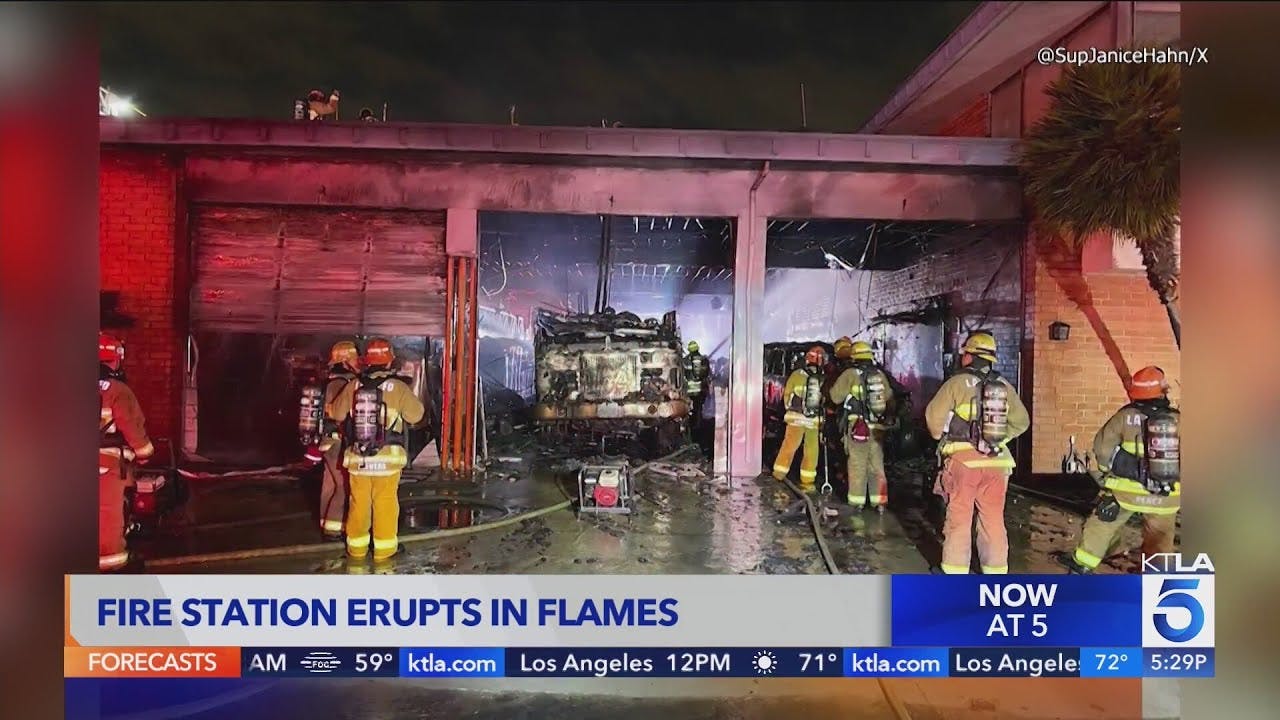 Los Angeles County Firefighters Wake up to Fire in Station | Firehouse