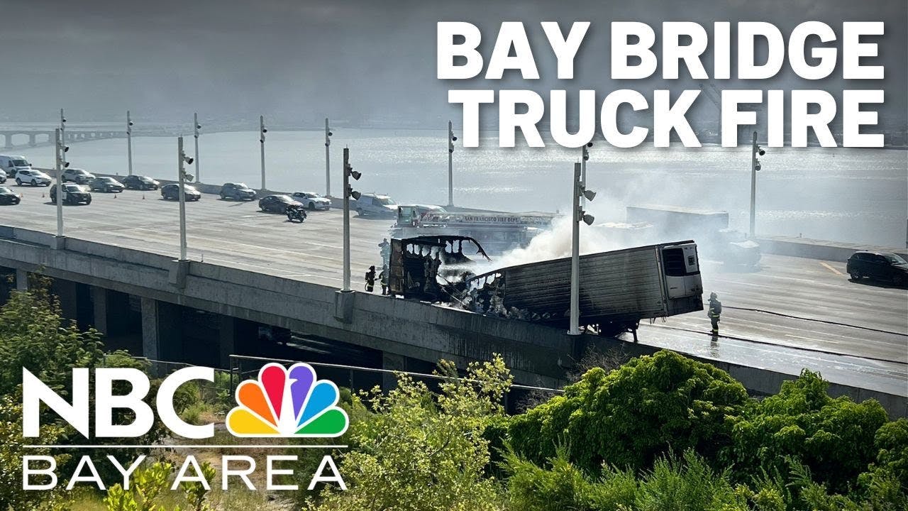 Rig Hauling Oranges Burns on Bay Bridge near San Francisco | Firehouse