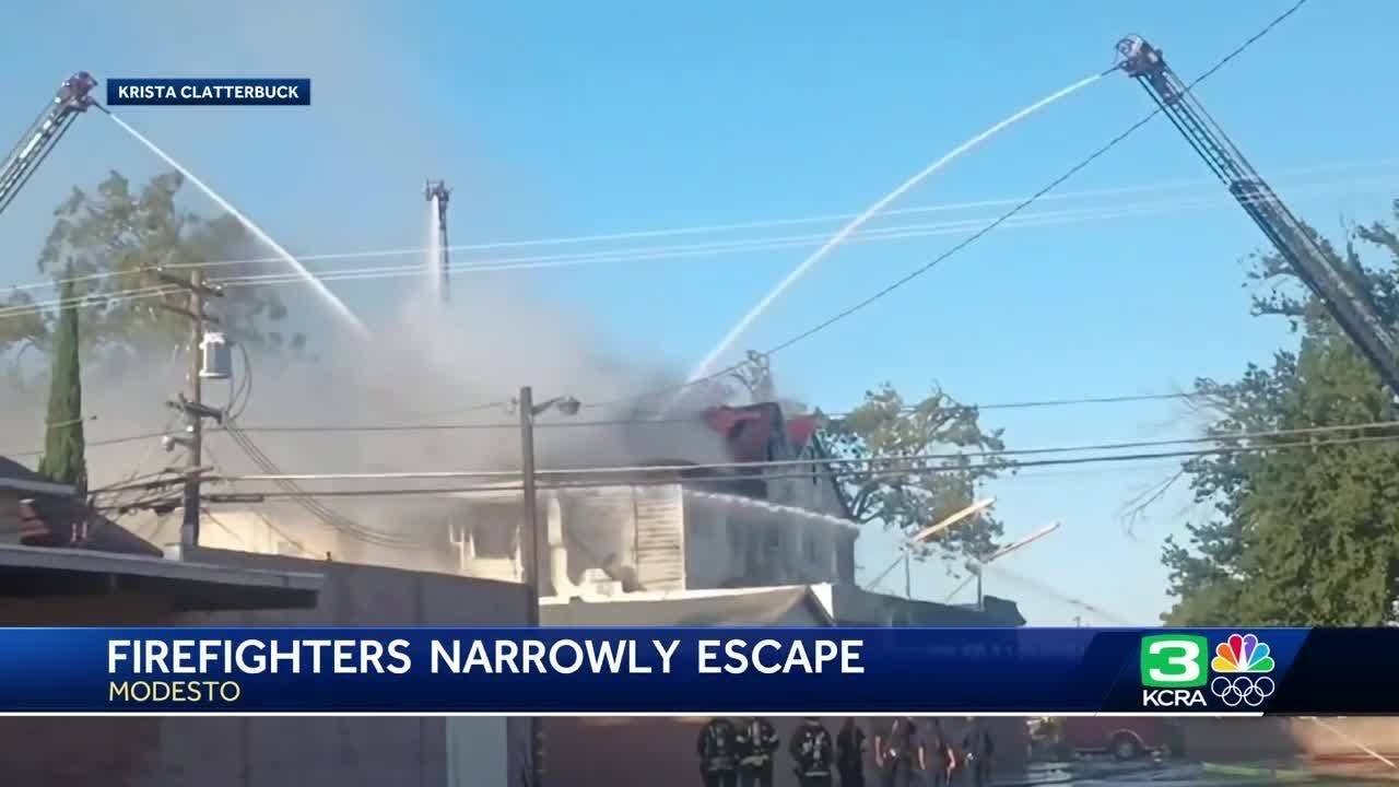 Modesto, CA, Narrowly Escape Building Explosion, Collapse | Firehouse
