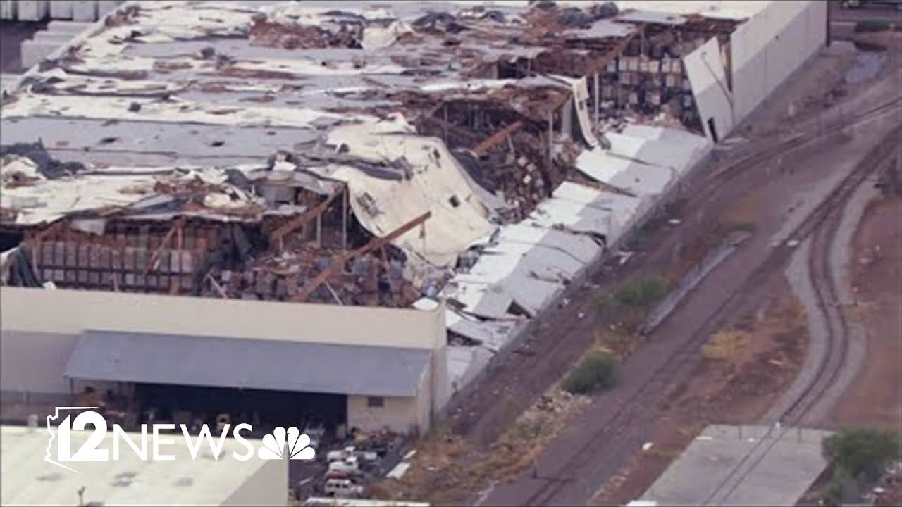 Phoenix Firefighters Search for Missing Worker after Building Collapse ...
