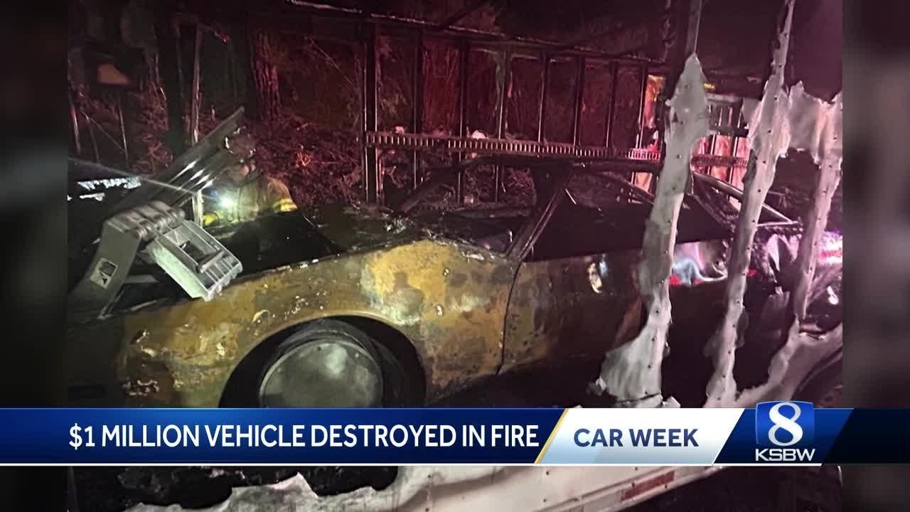 $1M Vehicle Destroyed by Fire on Monterey, CA, Highway | Firehouse