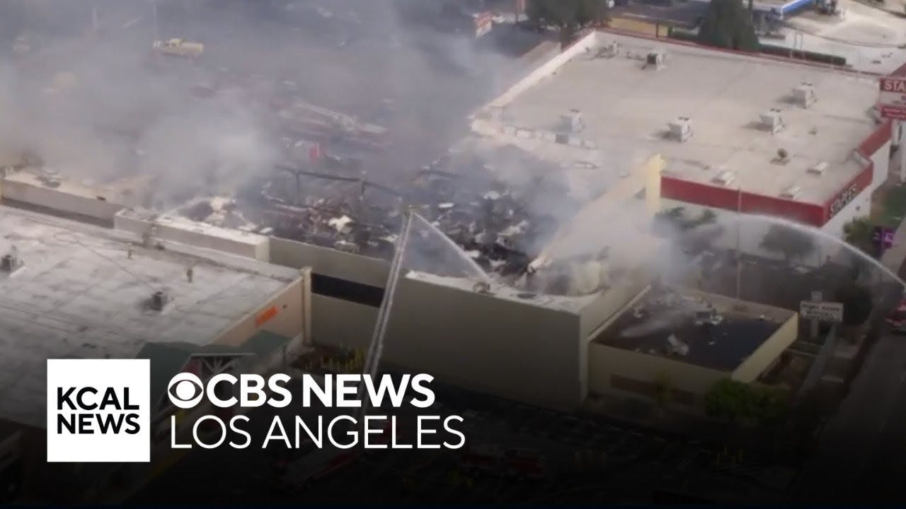 Los Angles Firefighters Spend Day at Strip Mall Fire | Firehouse