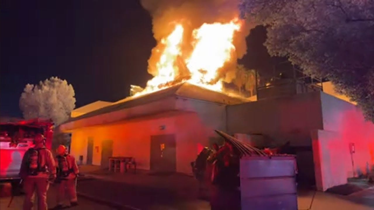 Soffit Collapses on Firefighters at Bakersfield, CA, Hotel Fire | Firehouse