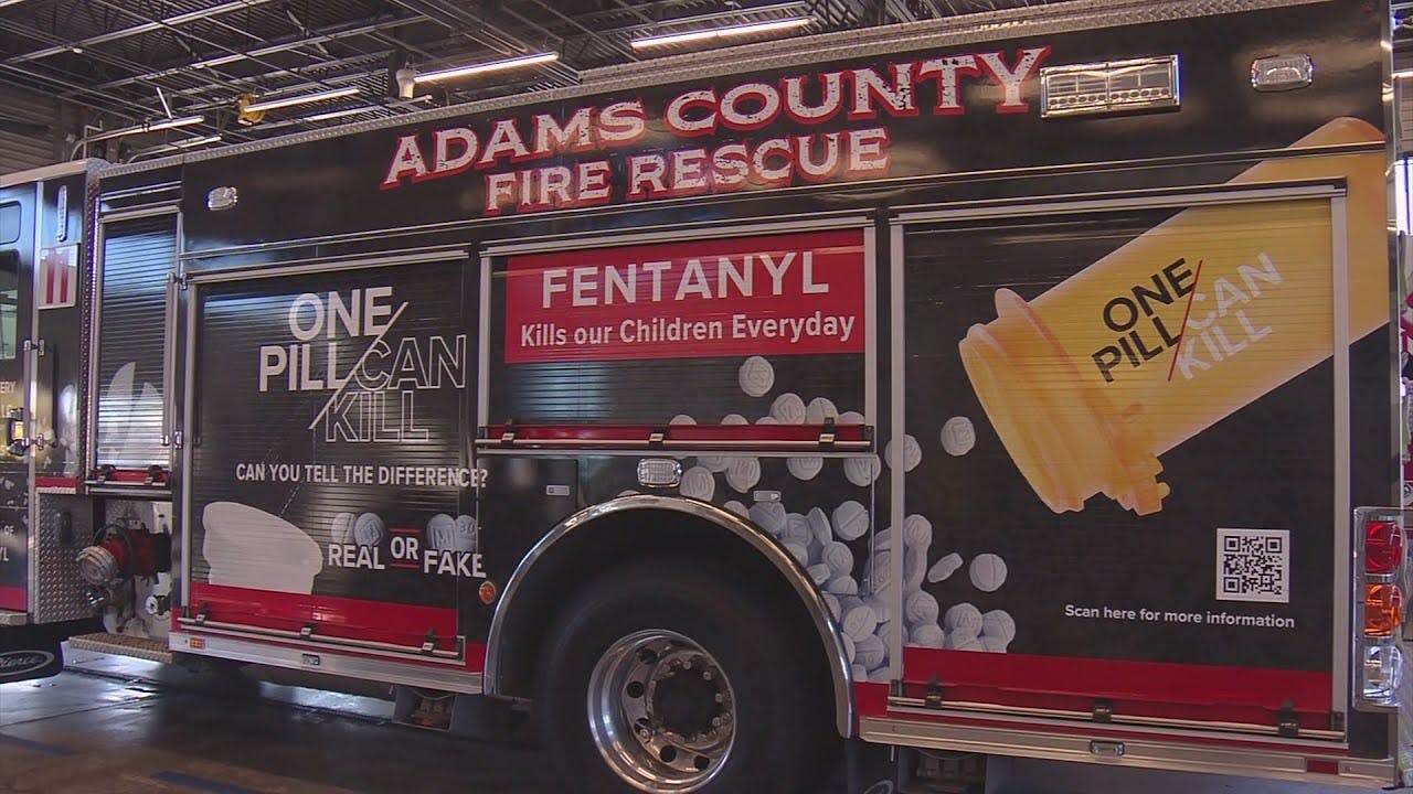 Adams County, CO, Fire Engine Wrapped with Fentanyl Warnings | Firehouse