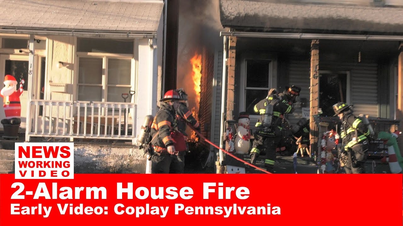 Watch: Crews Tackle Fire that Damages Two Coplay, PA, Homes | Firehouse