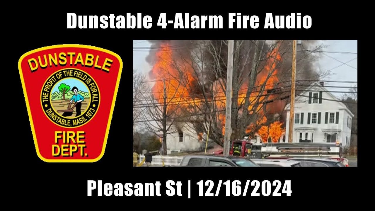 Crews Battle Four-Alarm Fire Across from Dunstable, MA, Firehouse ...