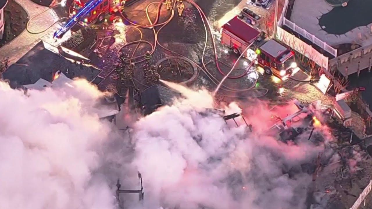 Long Beach Township, NJ, Firefighters Fighting Blaze at Waterfront Home | Firehouse