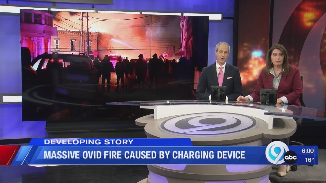 Charging Device Blamed for Fire that Destroyed Block in Village of Ovid ...
