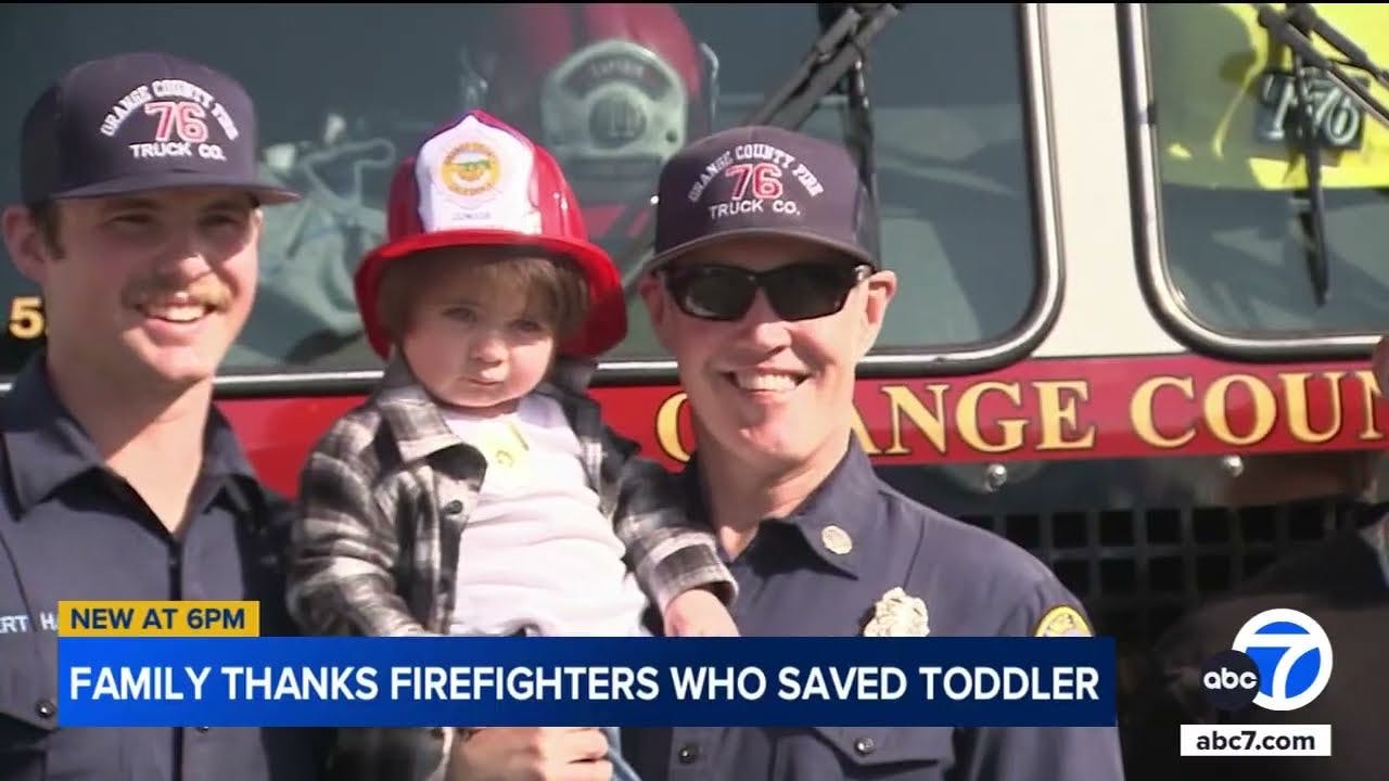 Orange County, CA, Firefighters Reunite with Toddler They Saved | Firehouse