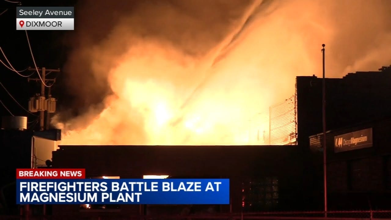 Magnesium Factory Fire Challenges Crews in Blue Island, IL | Firehouse