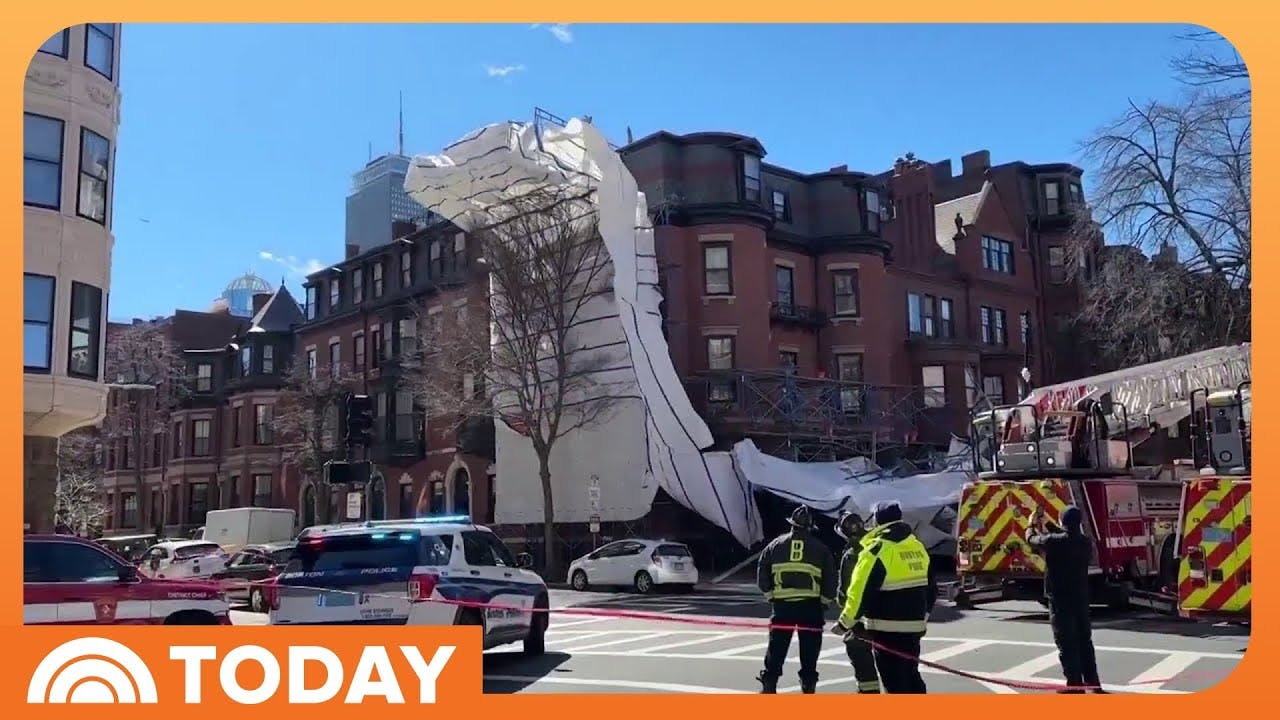 Watch: Boston Scaffolding Collapsing in Wind | Firehouse