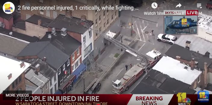 Update: Baltimore Fire Lt. Suffers Medical Emergency on Ladder | Firehouse