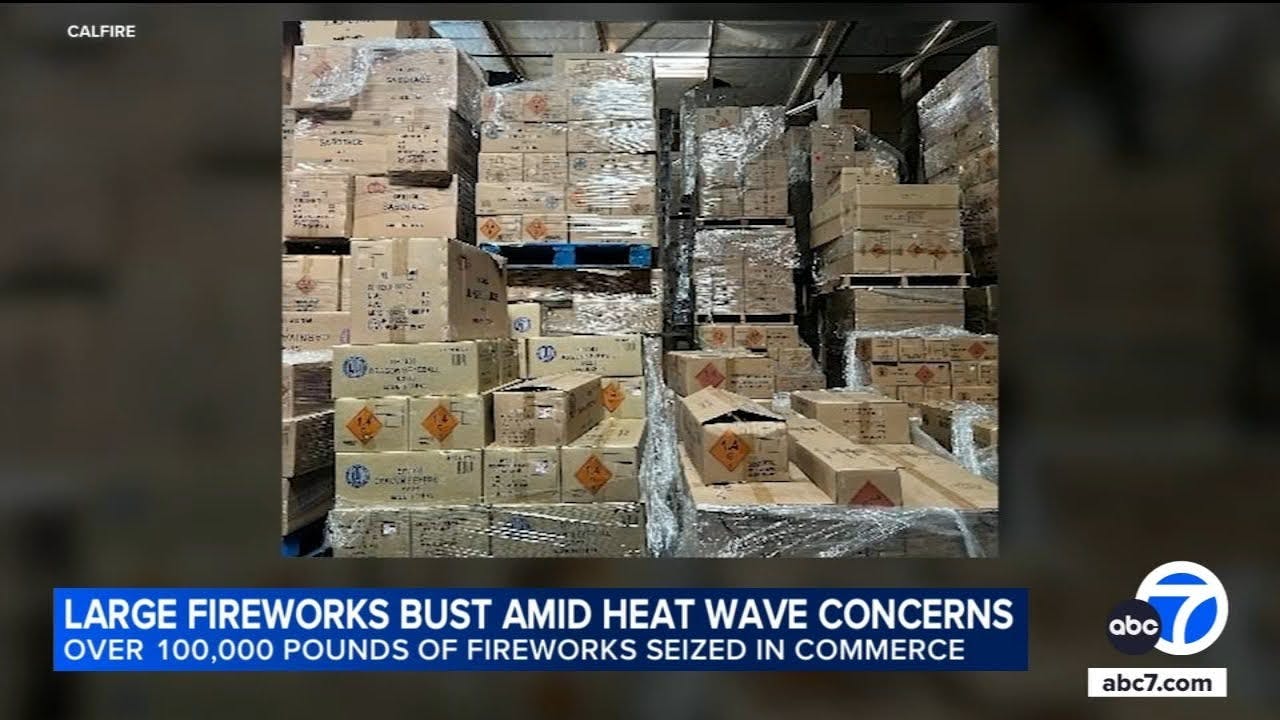 Over 100K Pounds of Fireworks Confiscated in Commerce, CA, Raid | Firehouse