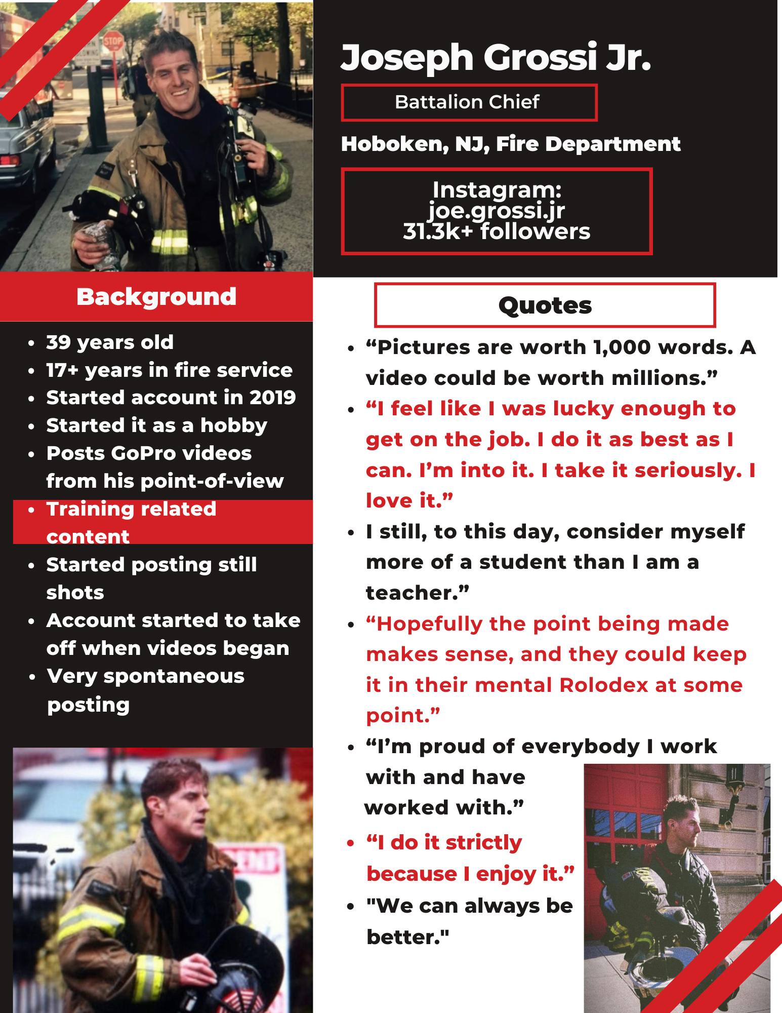 Personality Behind the Profile: joe.grossi.jr | Firehouse