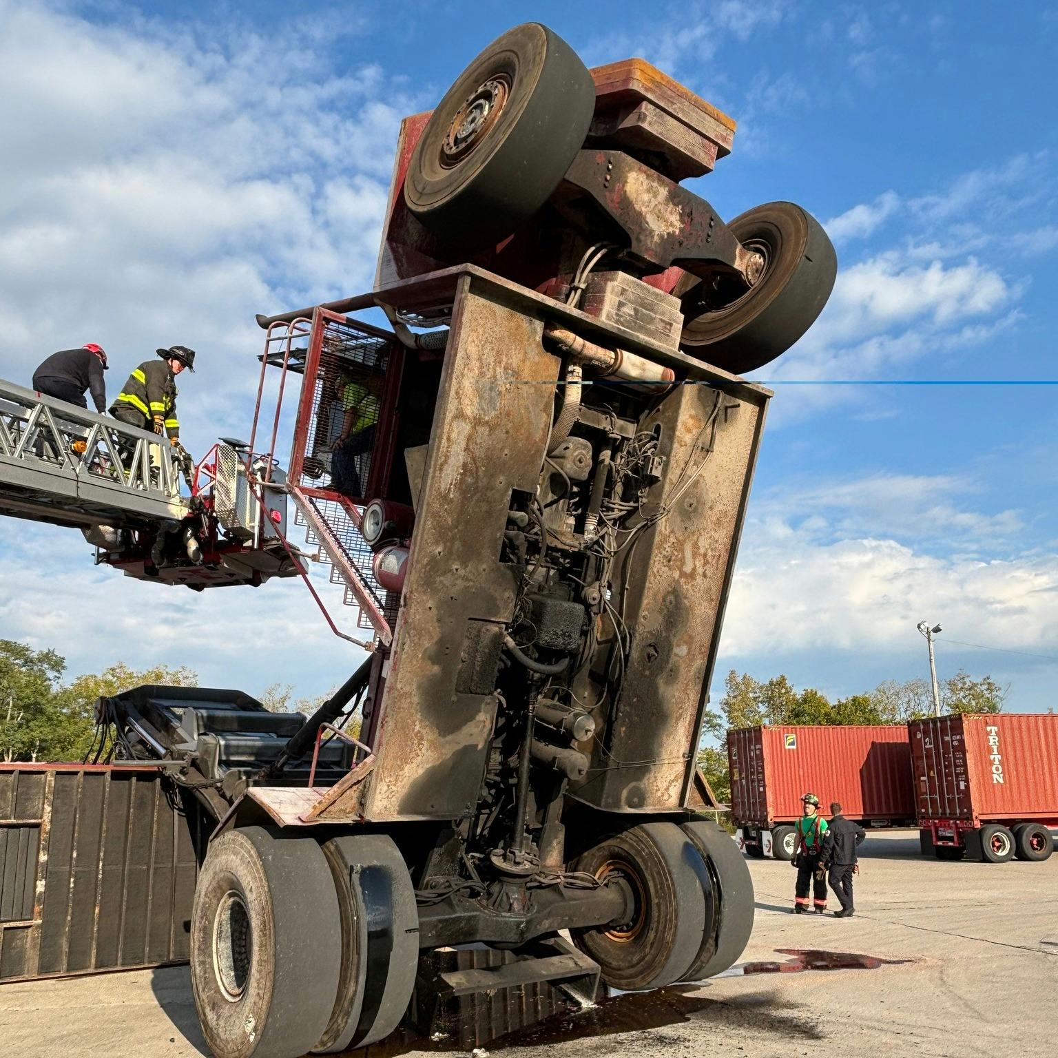 Worker Trapped on Crane Freed by Georgetown, KY, Firefighters | Firehouse