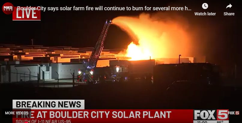 Solar Farm Fire Battled in Boulder City, NV, | Firehouse