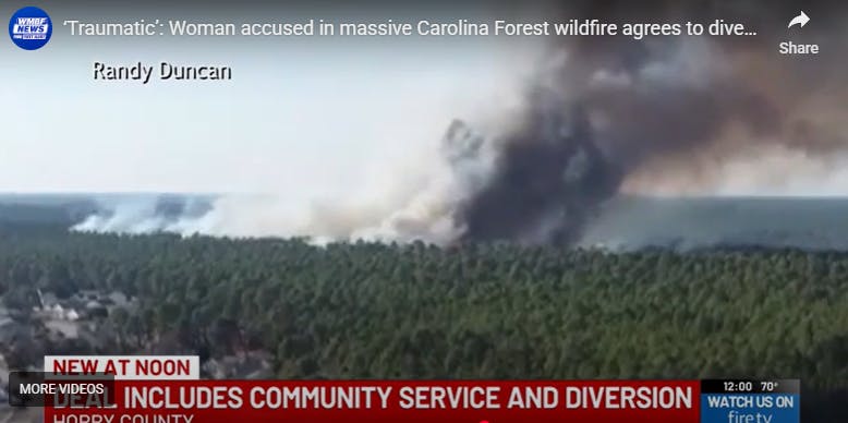 Woman Accused in SC Forest Fire Accepts Diversion Program | Firehouse