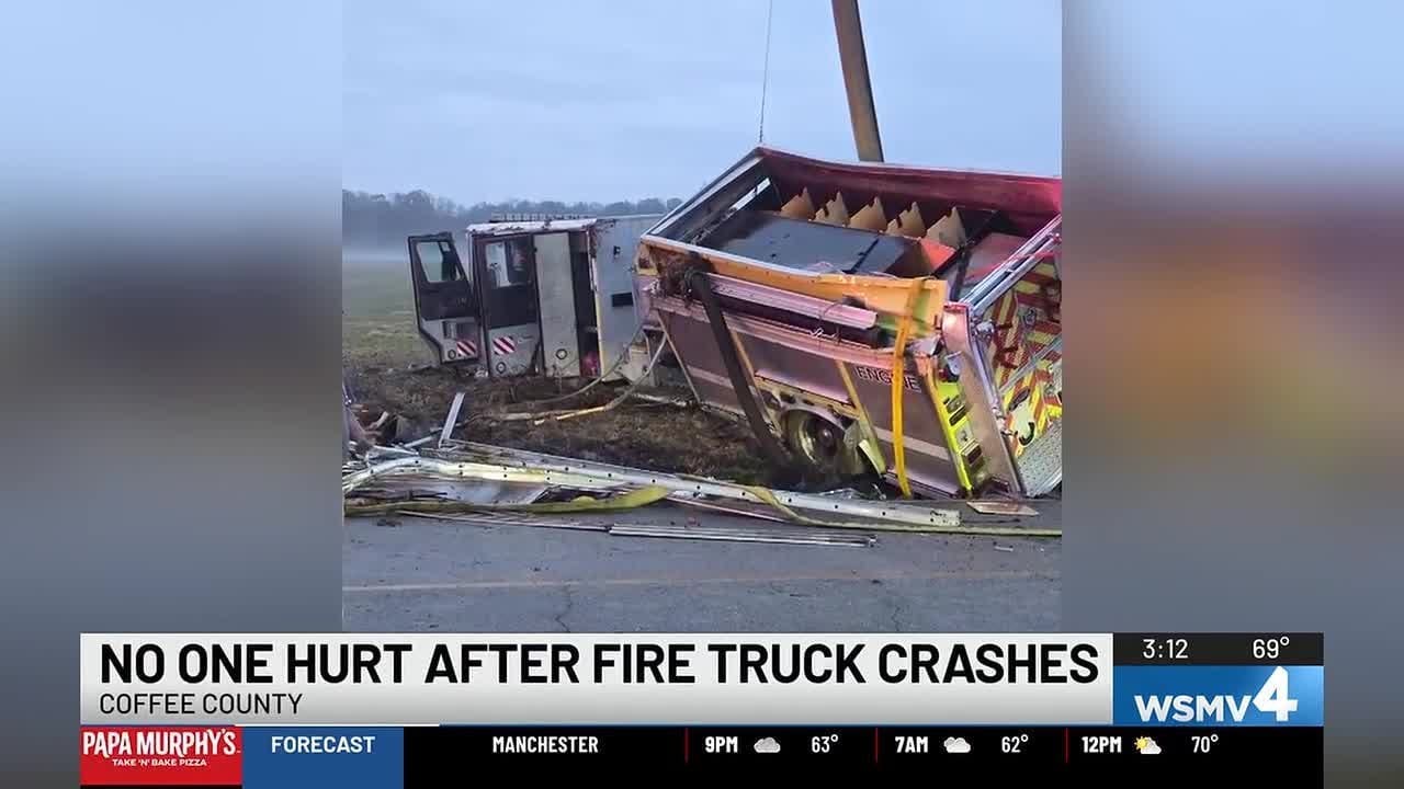 Summitville, TN, Fire Department Pumper Hydroplanes, Crashes into Car ...