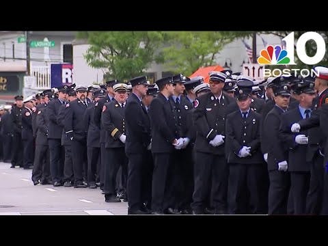 Despite Rain, Hundreds Pay Respects to Fallen Boston Firefighter ...